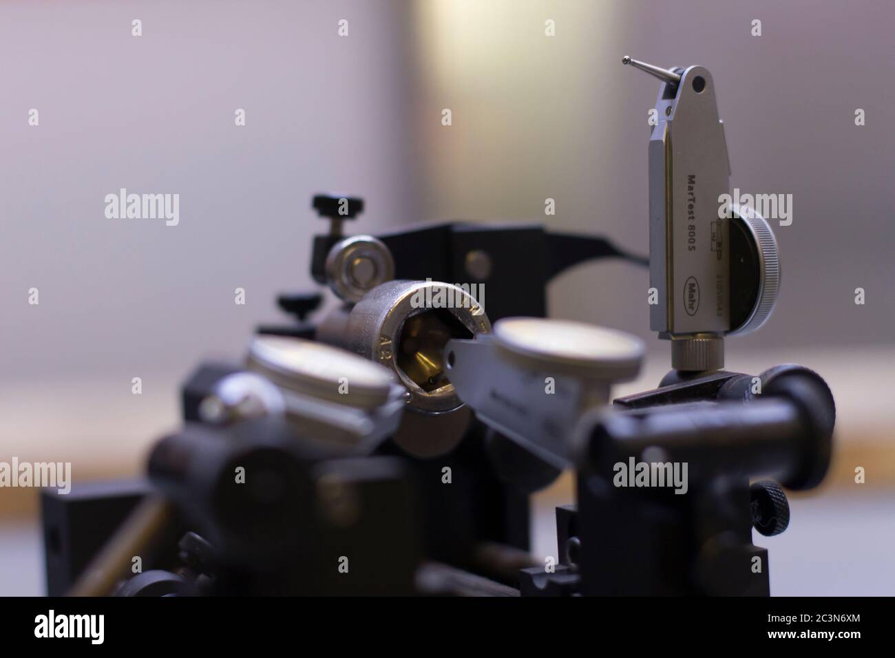 Detail of industrial machinery inside a production line facility plant ...