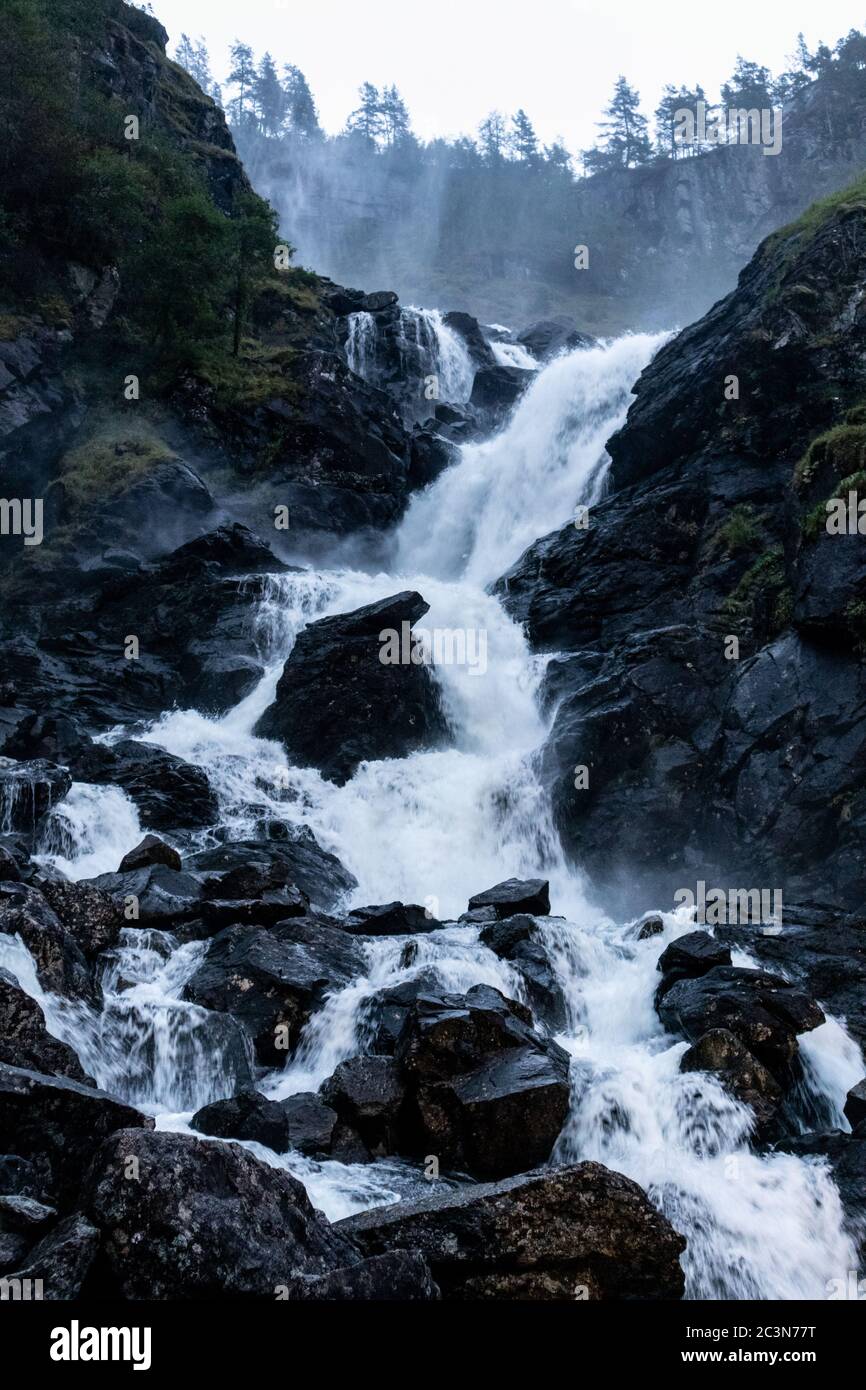 Epic big waterfall in mountain hi-res stock photography and images - Alamy