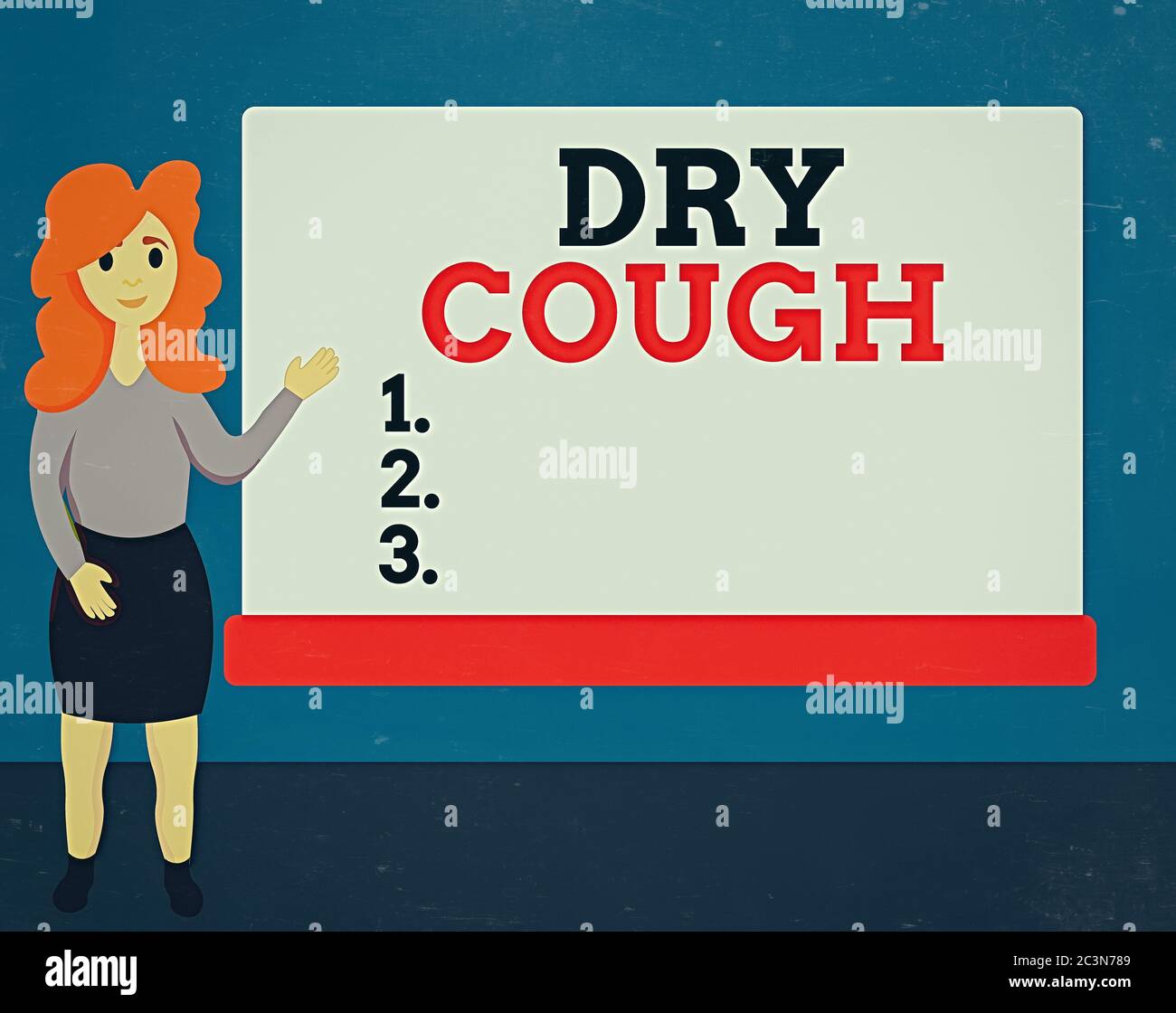 Handwriting text Dry Cough. Conceptual photo cough that are not ...