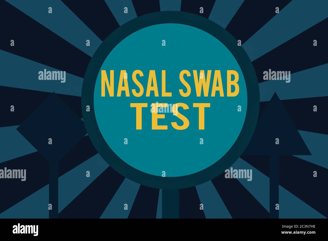 Text sign showing Nasal Swab Test. Business photo showcasing diagnosing ...
