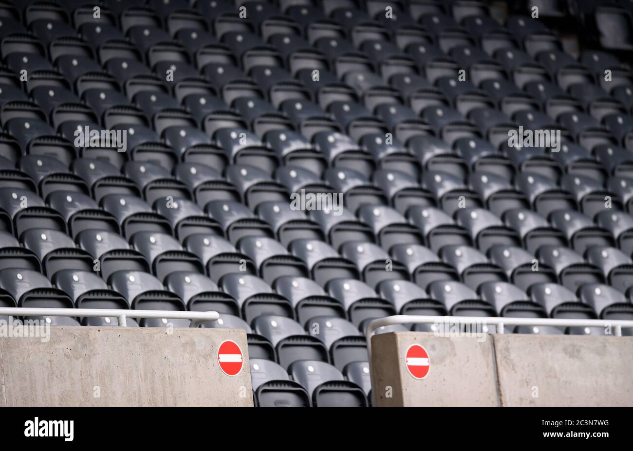 No entry signage in the stands during the Premier League match at St ...