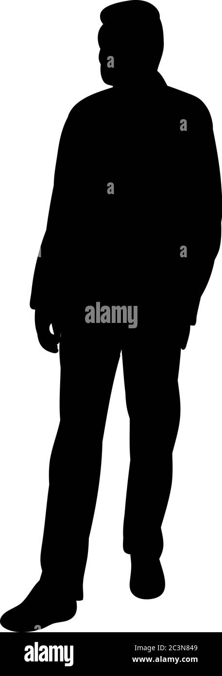 isolated silhouette man alone walking Stock Vector Image & Art - Alamy