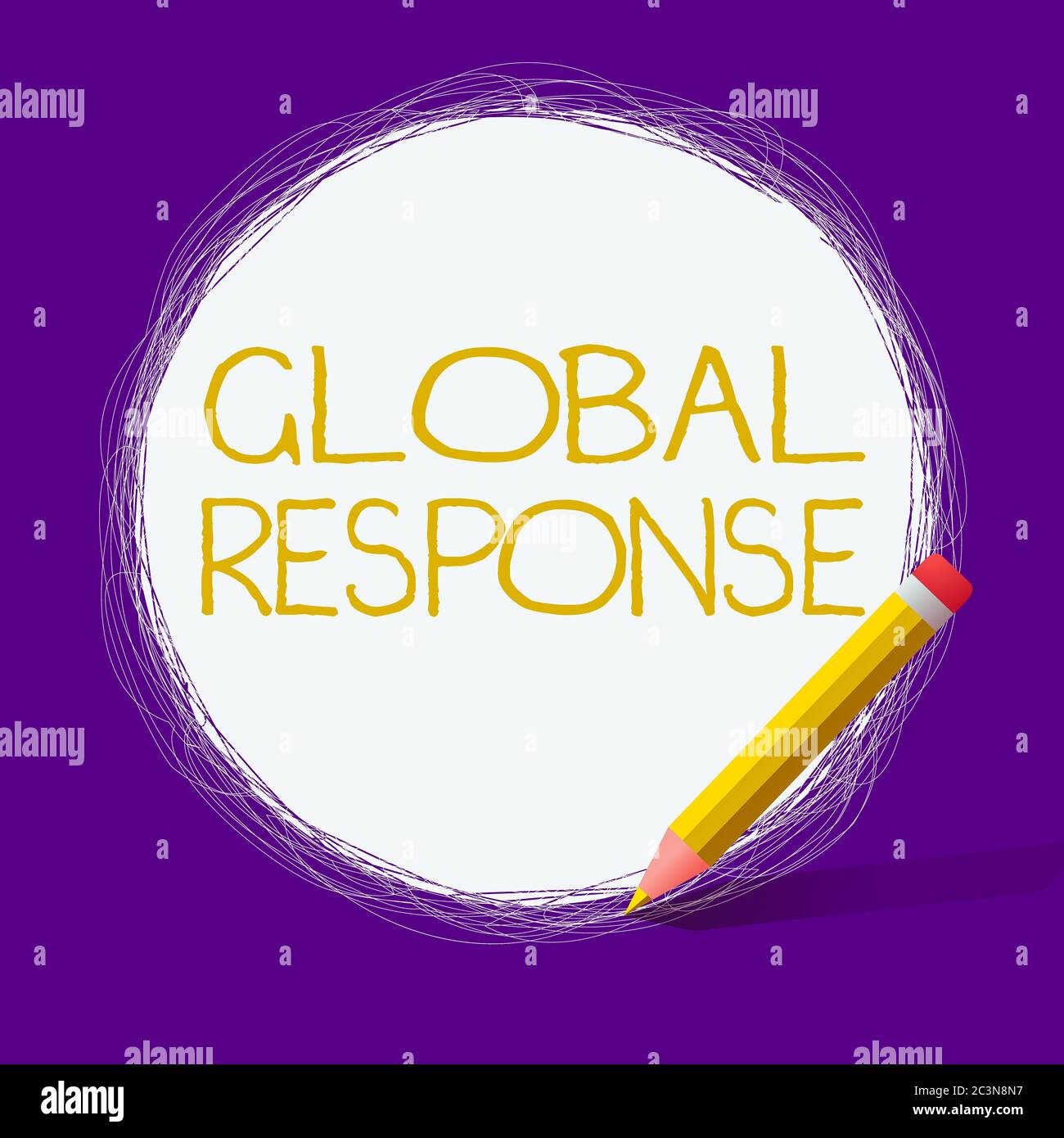 Word writing text Global Response. Business photo showcasing indicates ...