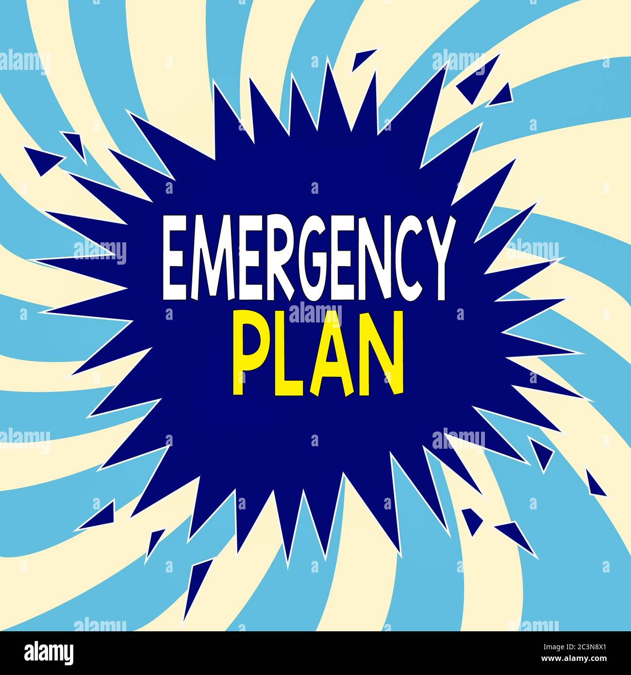 Text sign showing Emergency Plan. Business photo showcasing ...