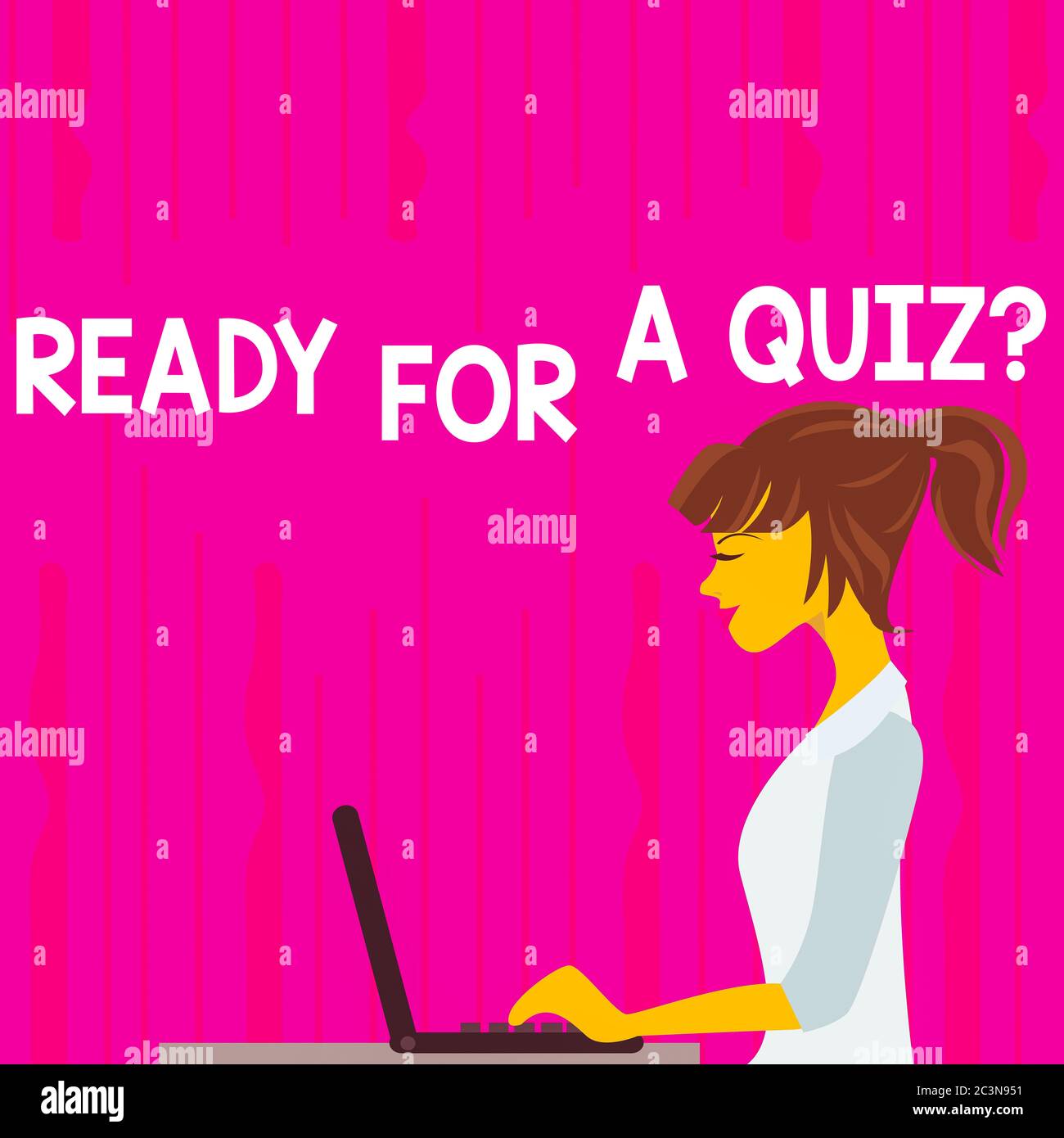 Text sign showing Ready For A Quiz Question. Business photo text Taking ...