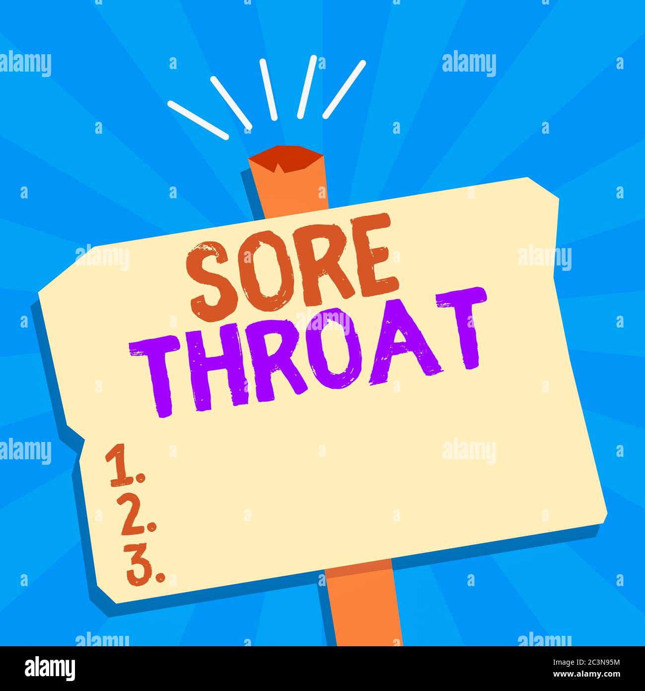 Writing note showing Sore Throat. Business concept for Inflammation ot ...