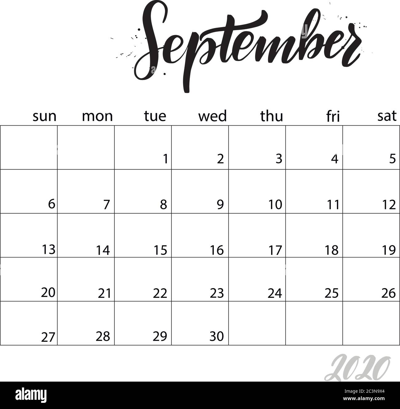 Wednesday calendar Stock Vector Images - Alamy