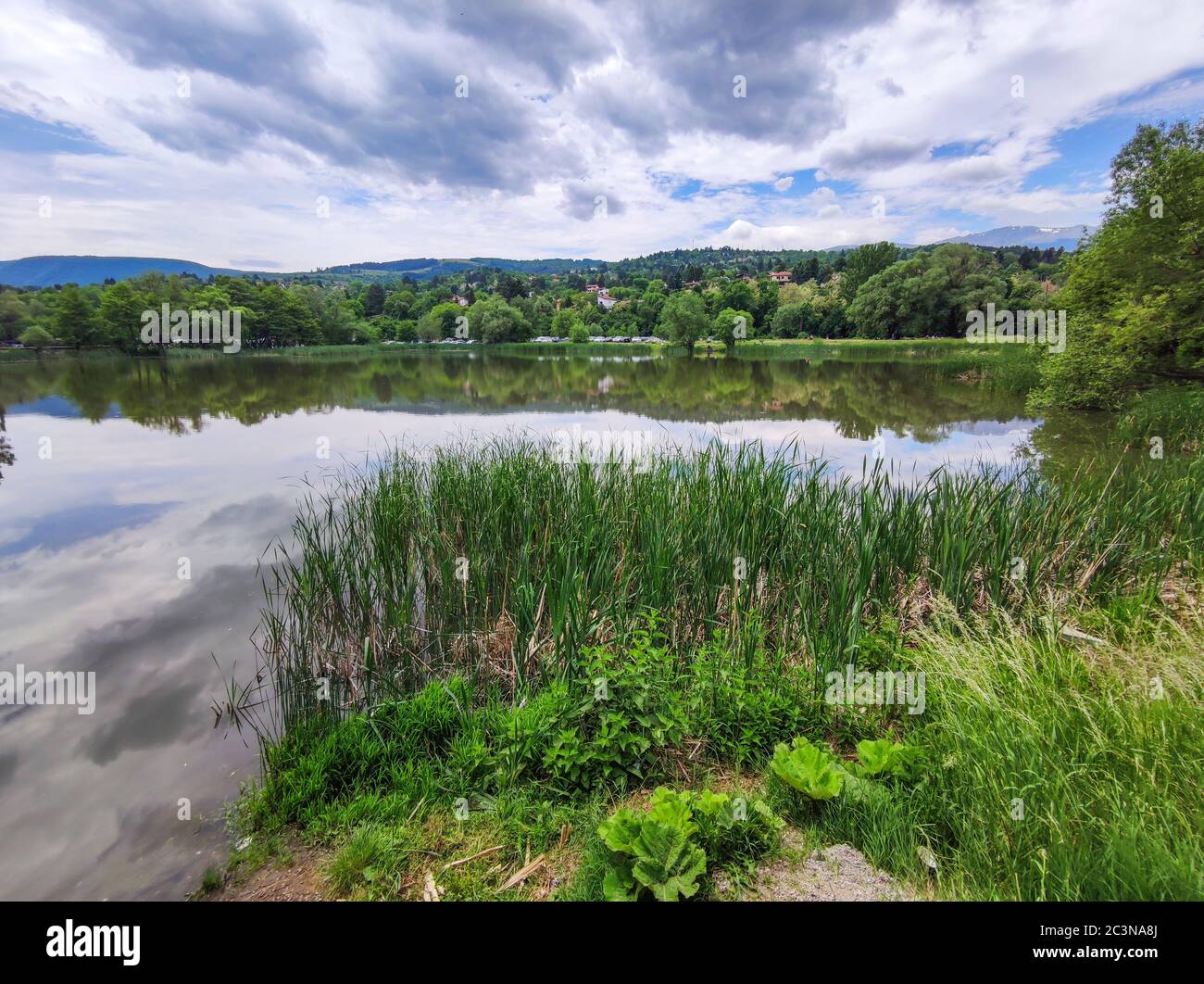 Spring landscape pancharevo lake hi-res stock photography and images ...