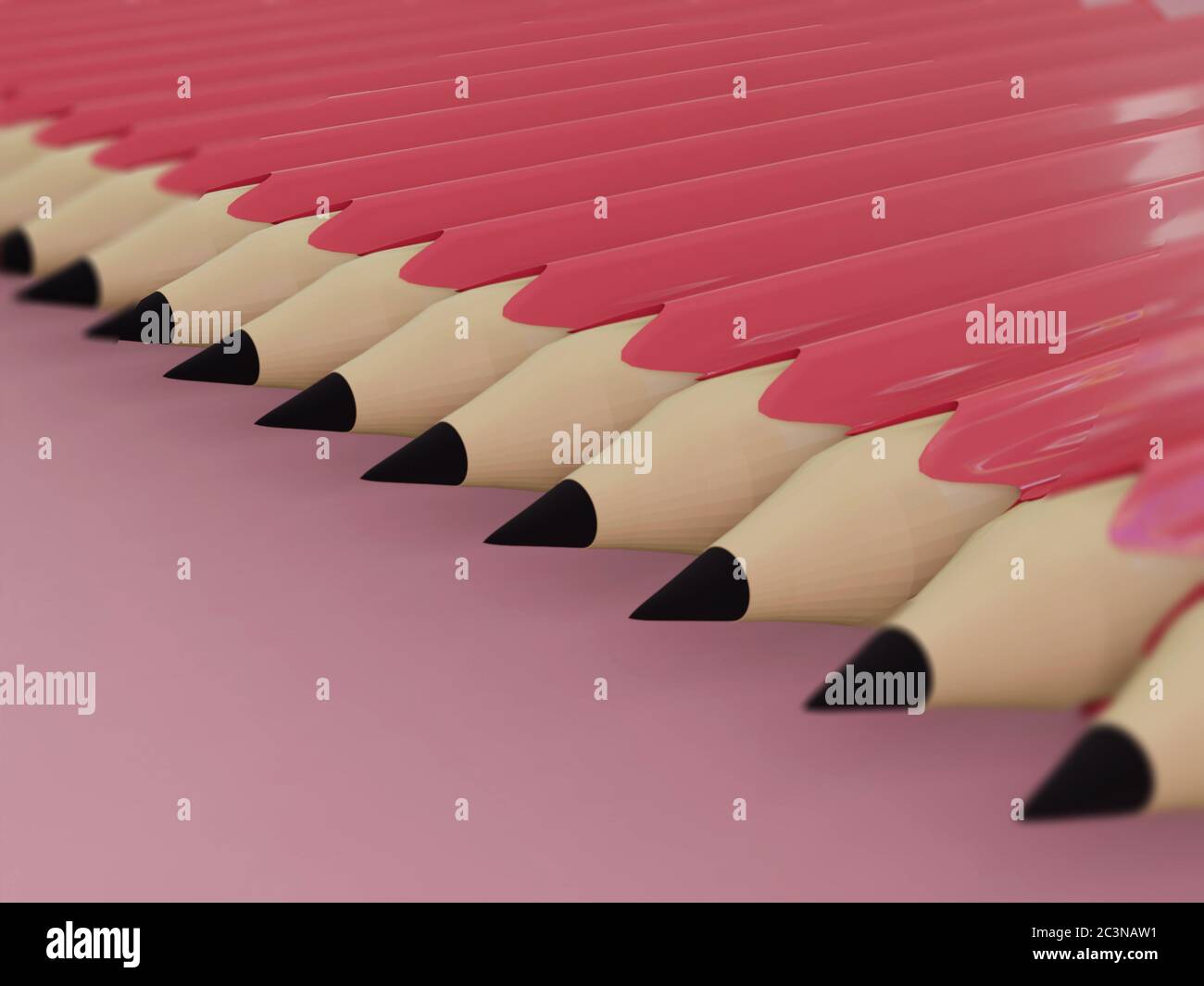 group of Realistic pink pencils Isolated pink background , tool for ...