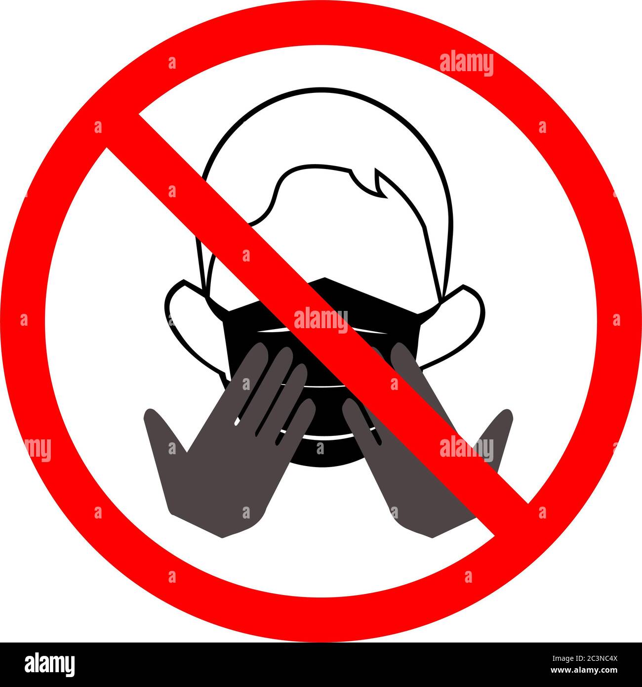 Do not touch your face sign and symbol vector. Safety sign Stock Photo ...