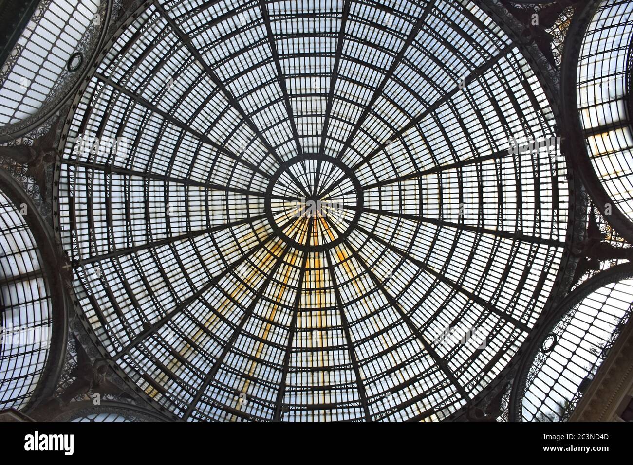 Italy, Naples, view and details of the Umberto gallery, shopping center ...