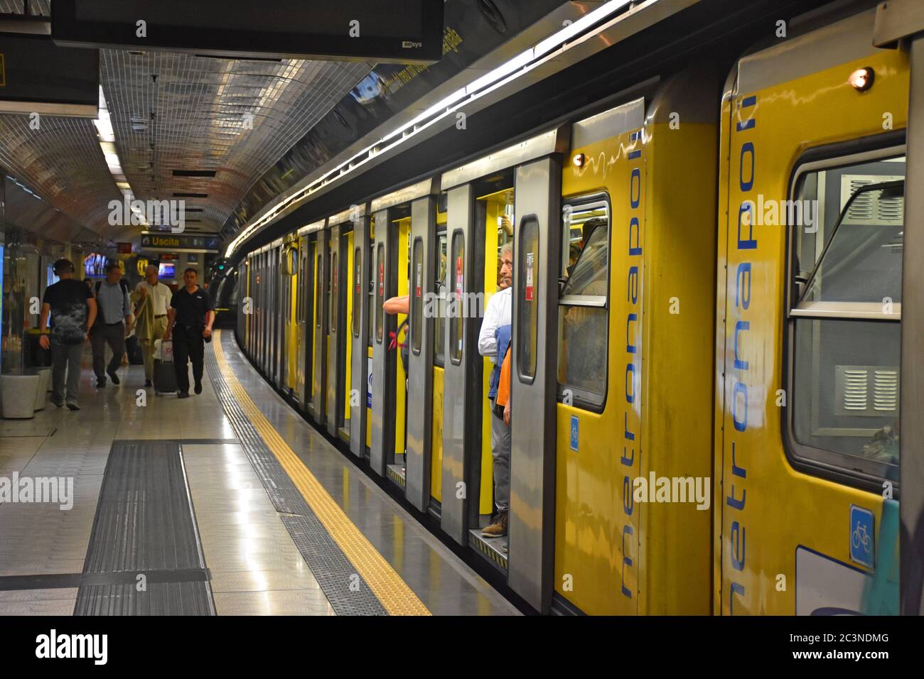 Italy, Naples, view and interior details of the Naples metro Stock ...