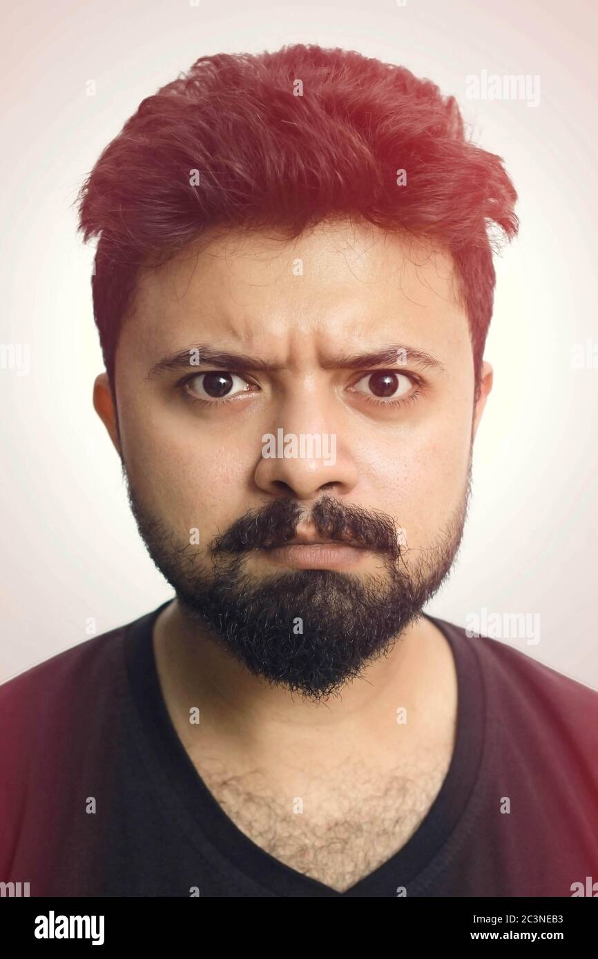 Angry man face black hi-res stock photography and images - Alamy