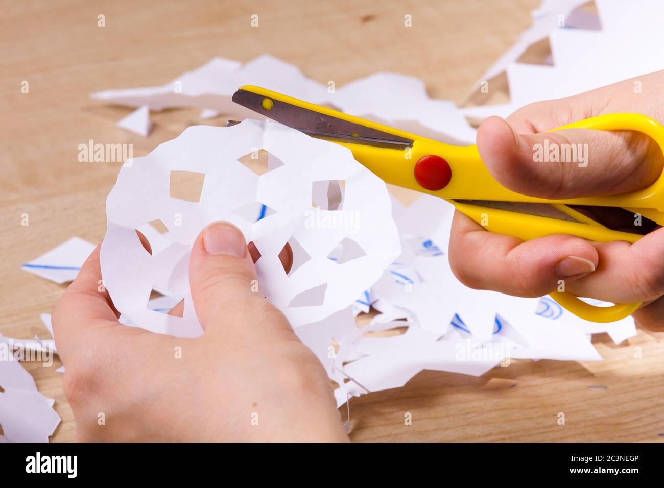 Snowflakes made paper christmas hi-res stock photography and images - Alamy