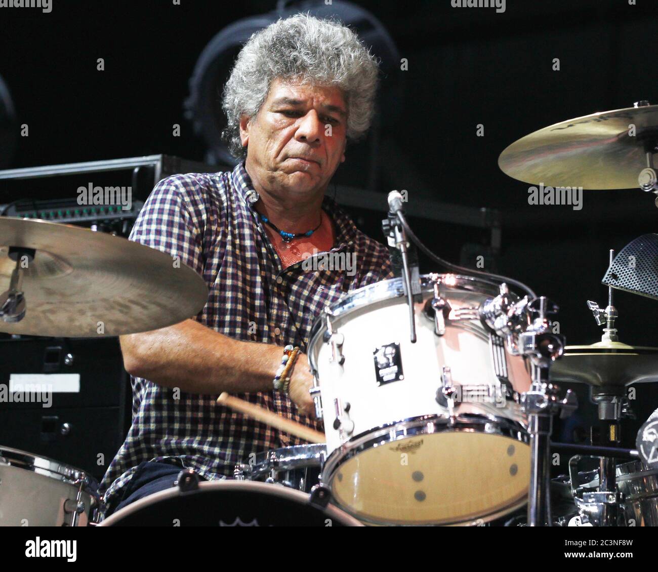 Drummer Richard Bailey performs with Steve Winwood and the rest of the band at the Cruzan ...