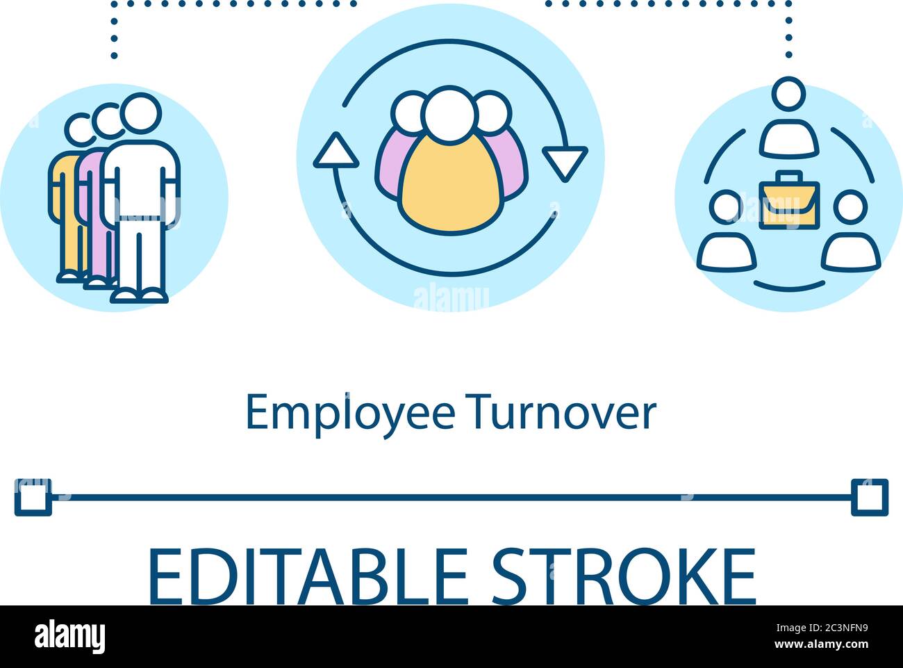 Employee turnover concept icon Stock Vector Image & Art - Alamy