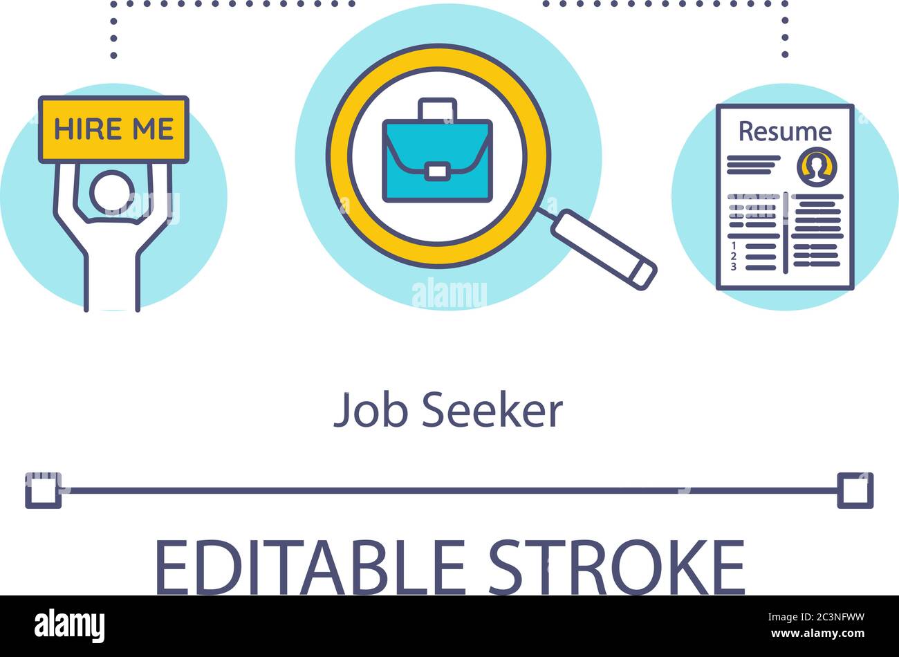 Job seeker concept icon Stock Vector Image & Art - Alamy