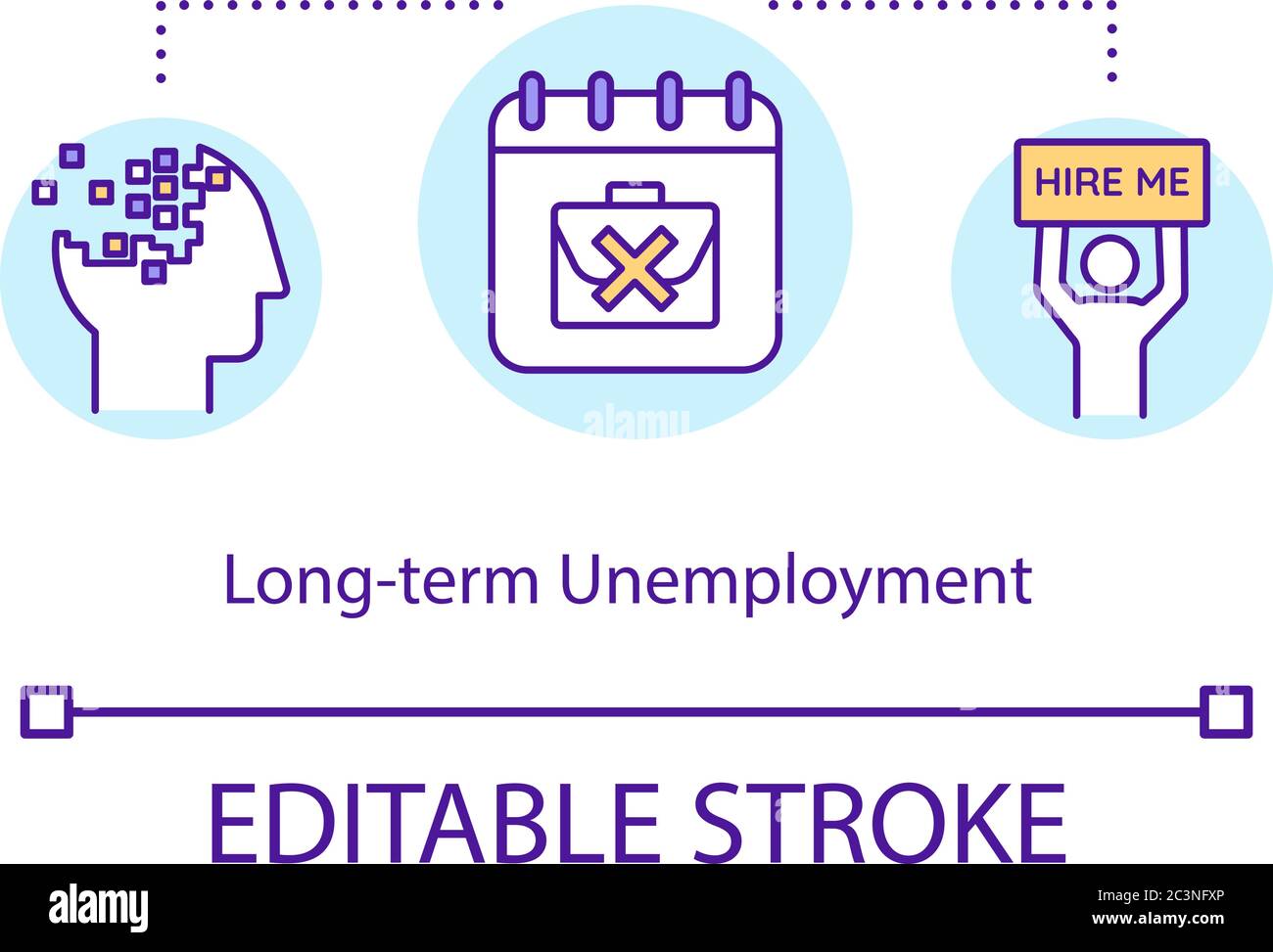 Long term unemployment concept icon Stock Vector Image & Art - Alamy