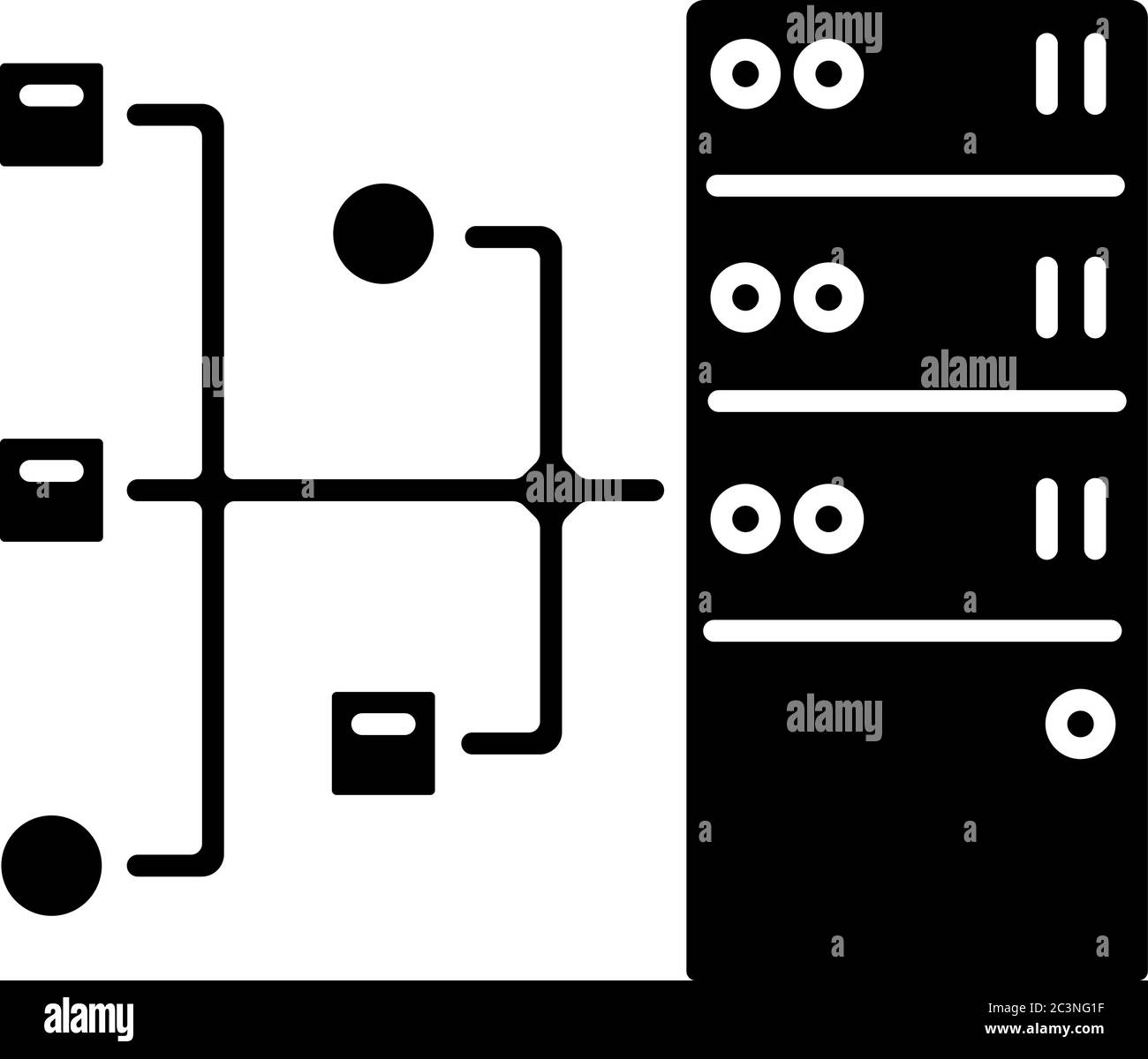 Resource server black glyph icon Stock Vector Image & Art - Alamy