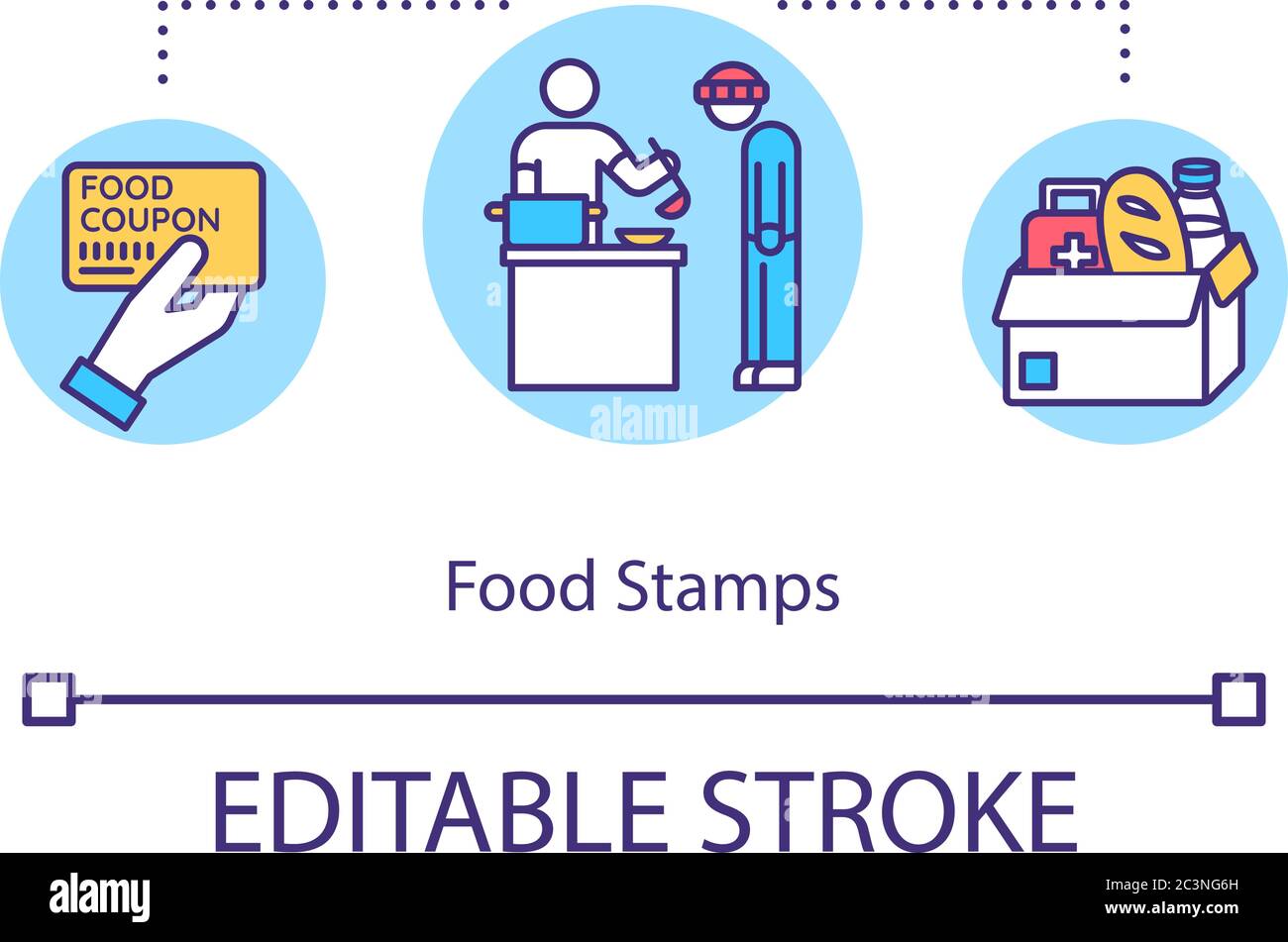 Food stamps concept icon Stock Vector Image & Art - Alamy