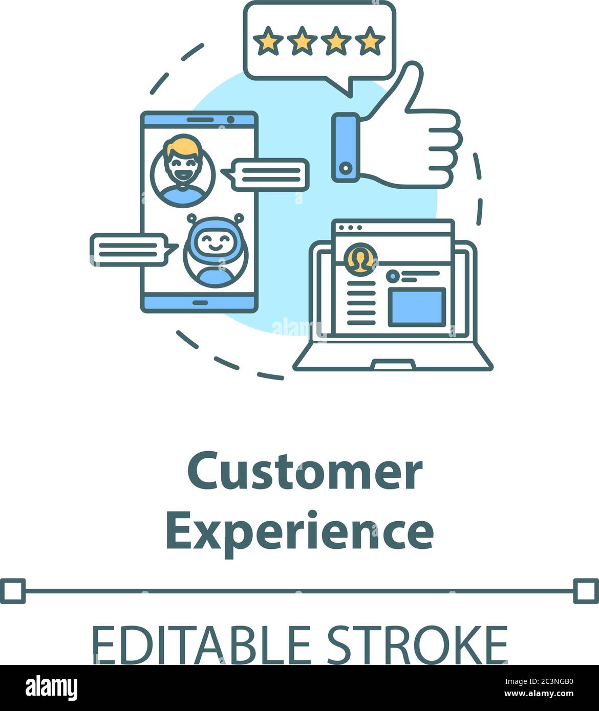 Customer experience concept icon Stock Vector Image & Art - Alamy