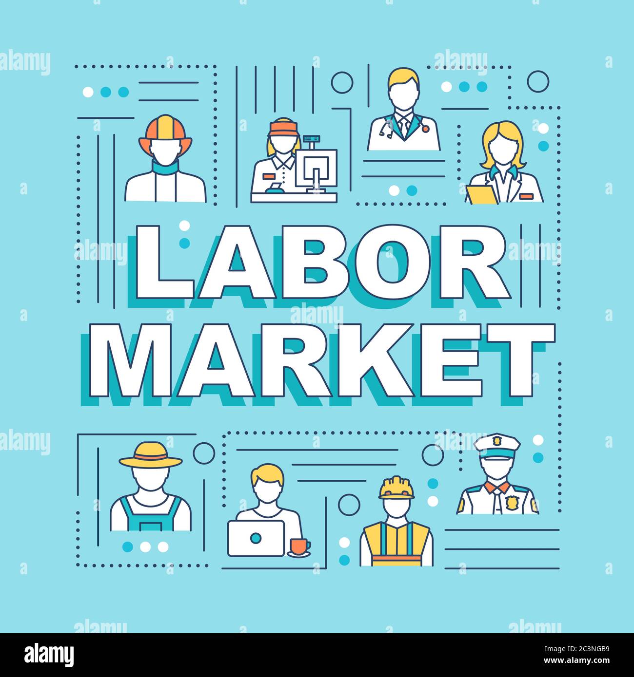 Labor market word concepts banner Stock Vector Image & Art - Alamy