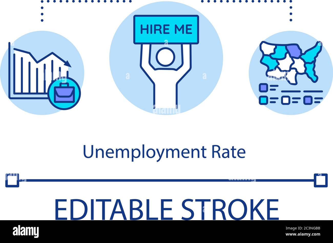Unemployment rate concept icon Stock Vector Image & Art - Alamy
