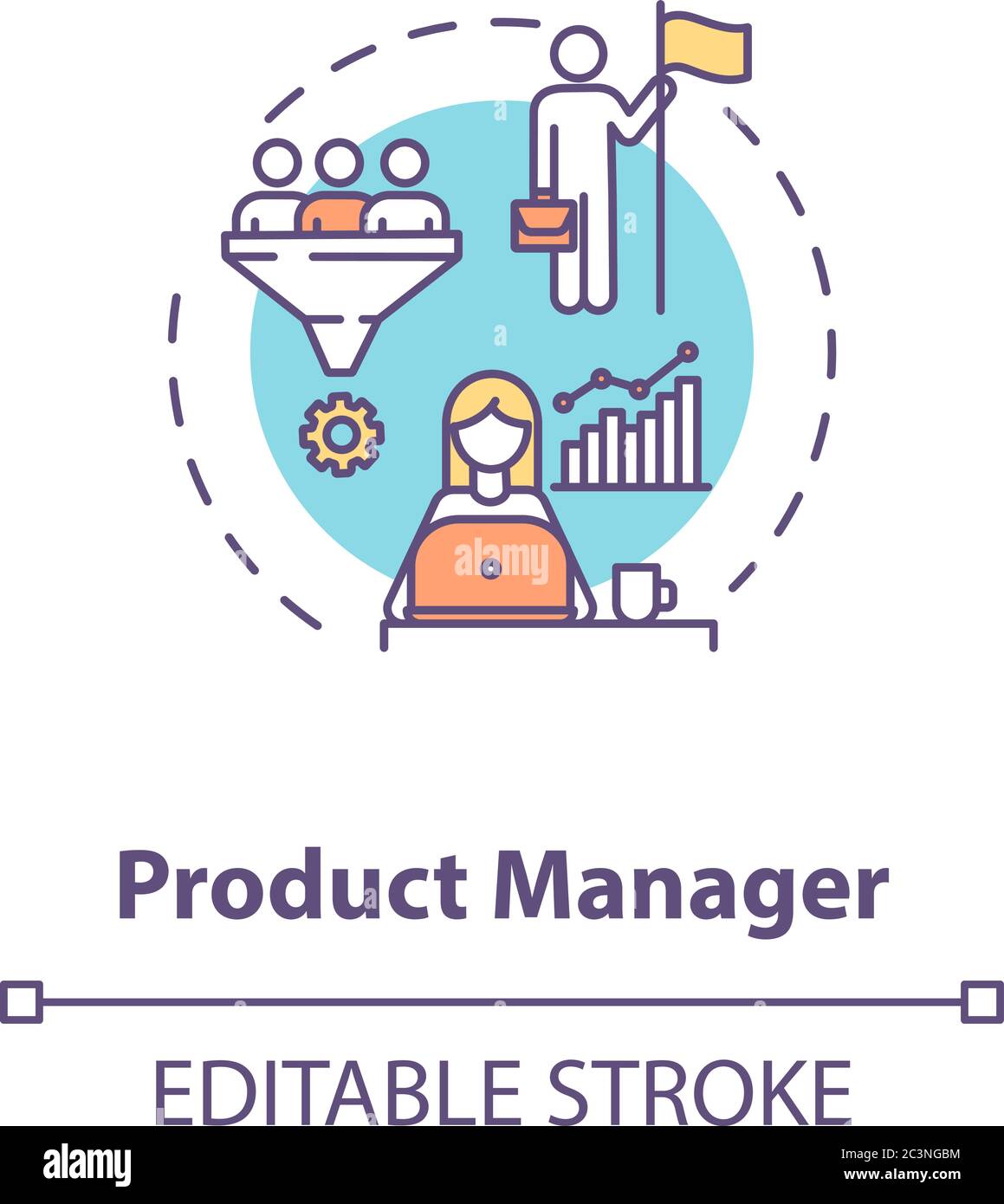 Product manager concept icon Stock Vector Image & Art - Alamy