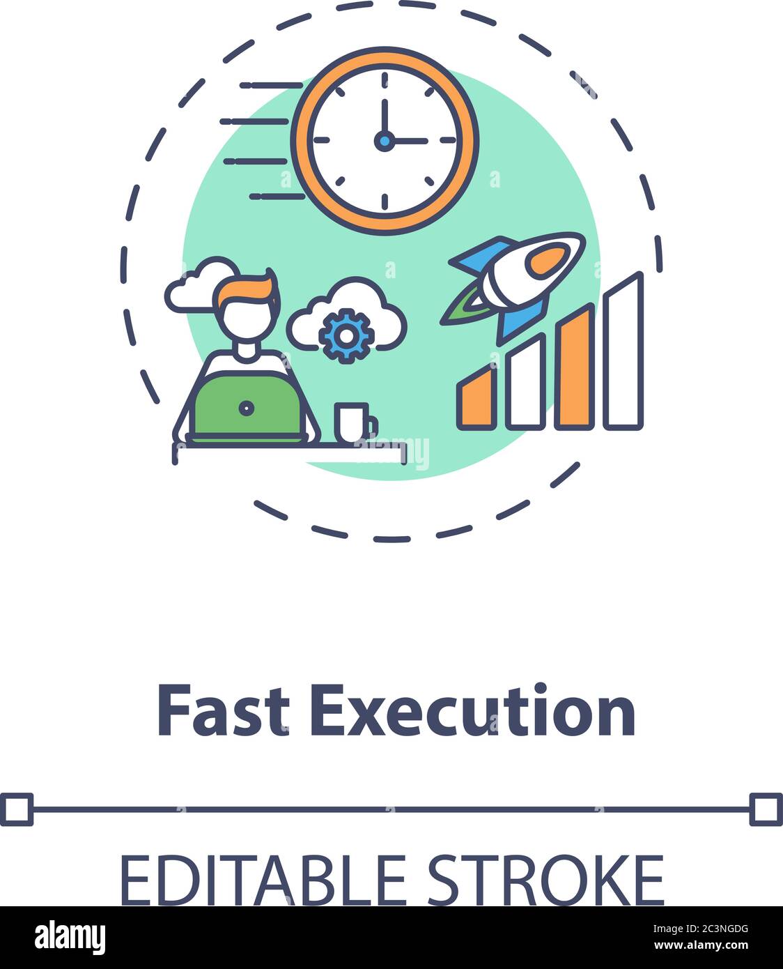 Fast execution concept icon Stock Vector Image & Art - Alamy