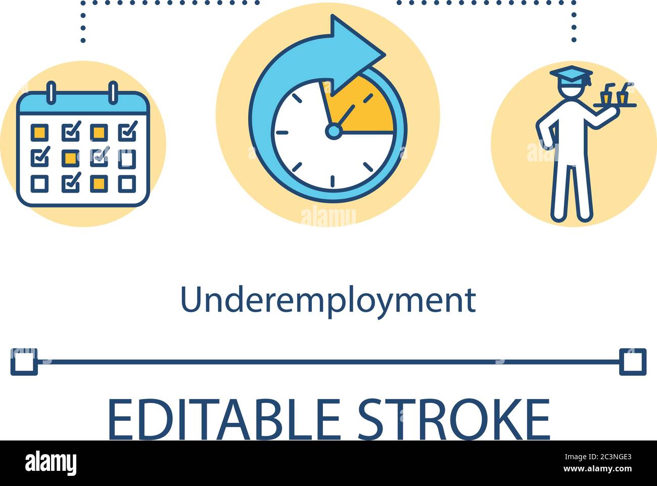 Underemployment concept icon Stock Vector Image & Art - Alamy