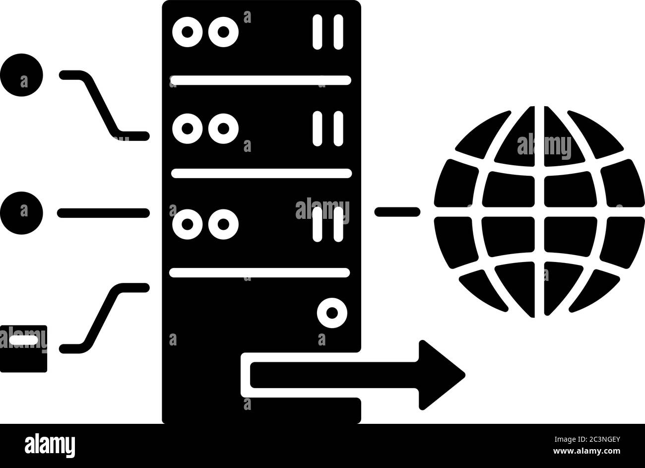 Forward proxy black glyph icon Stock Vector Image & Art - Alamy