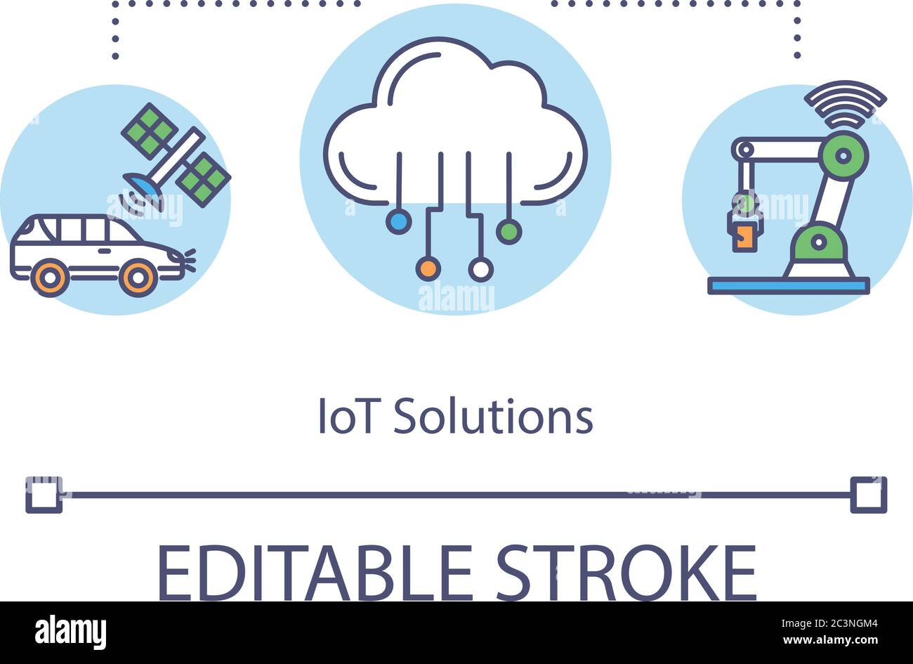 IoT solutions concept icon Stock Vector Image & Art - Alamy