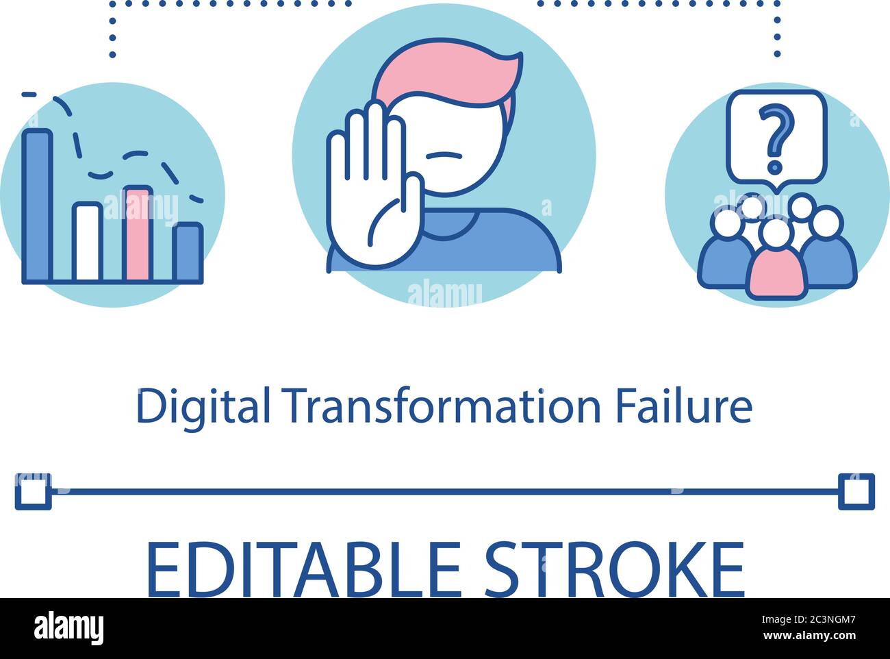 Digital transformation failure concept icon Stock Vector Image & Art ... Digital transformation failure concept icon Stock Vector Image & Art ...