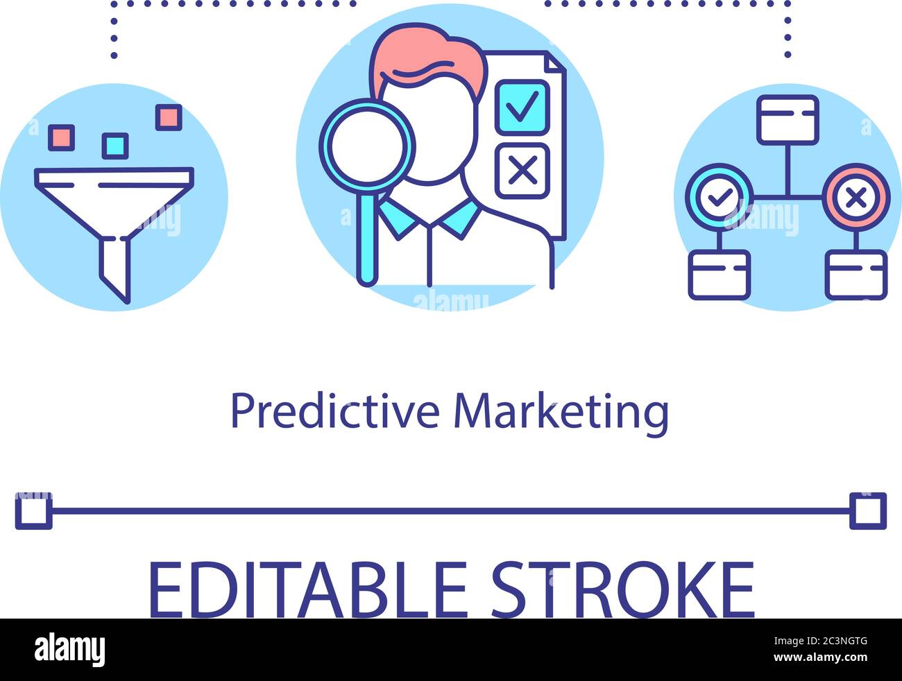 Predictive marketing concept icon Stock Vector Image & Art - Alamy