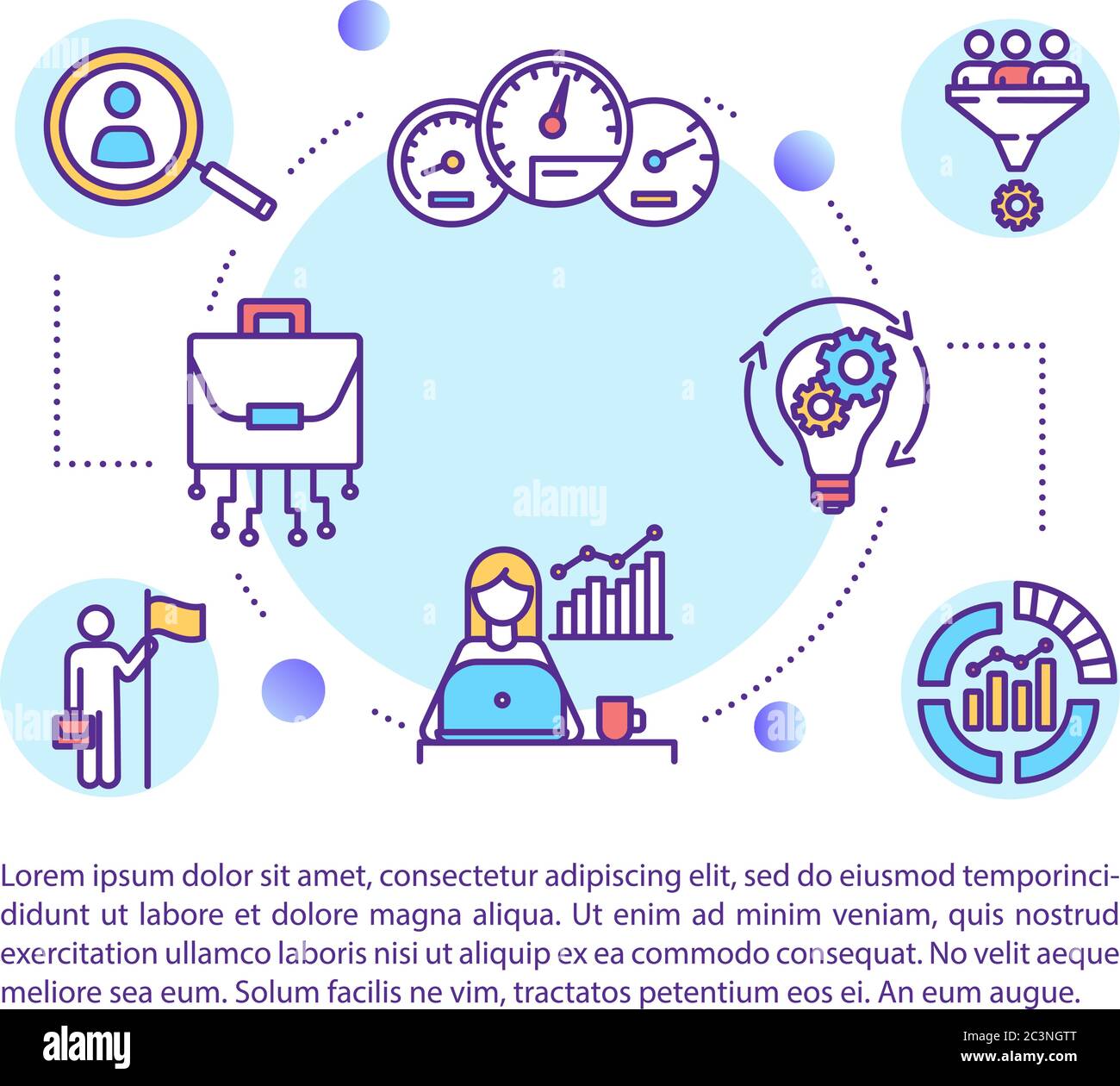 Work performance improvement concept icon with text Stock Vector Image ...