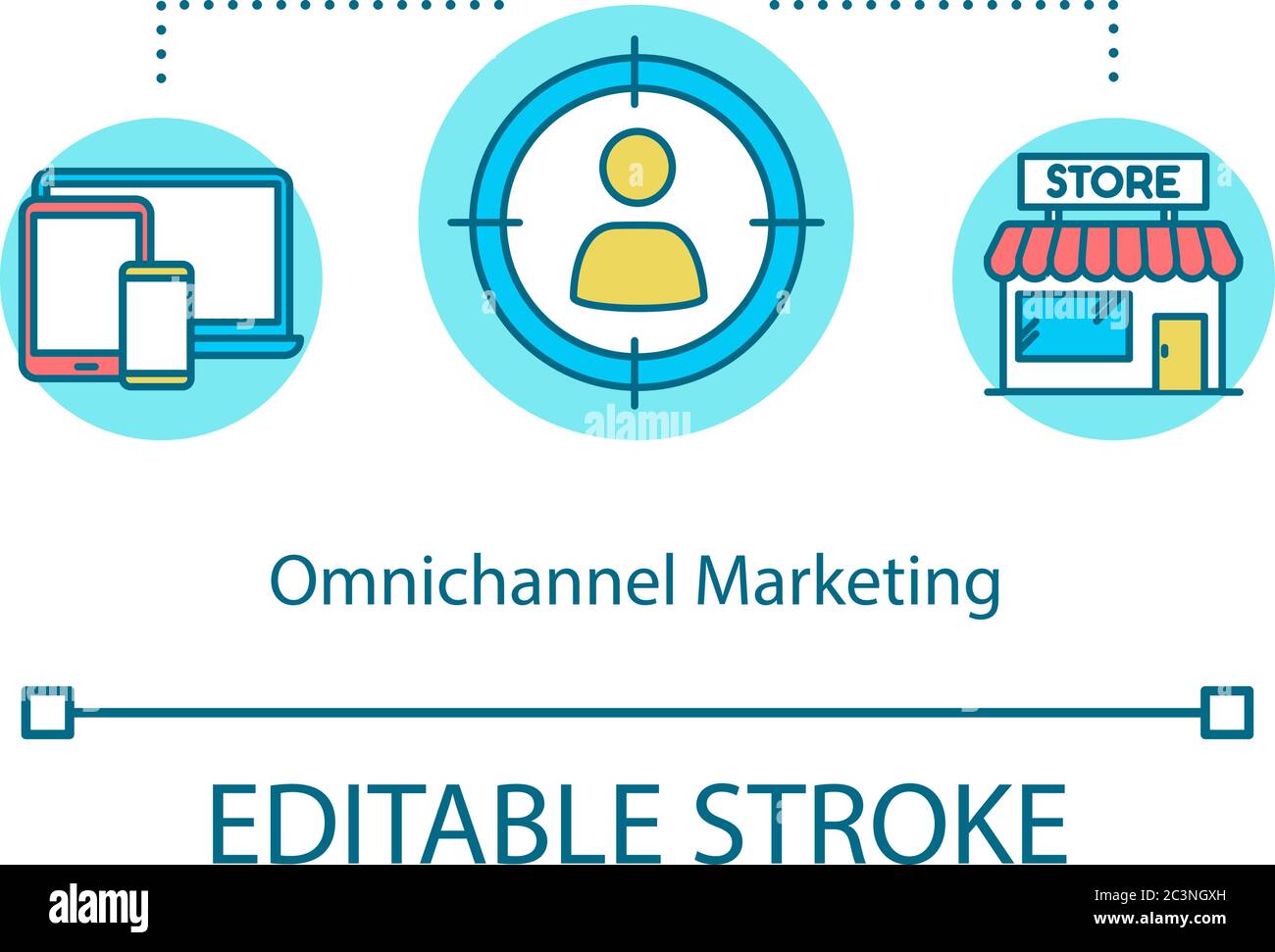 Omnichannel marketing concept icon Stock Vector Image & Art - Alamy