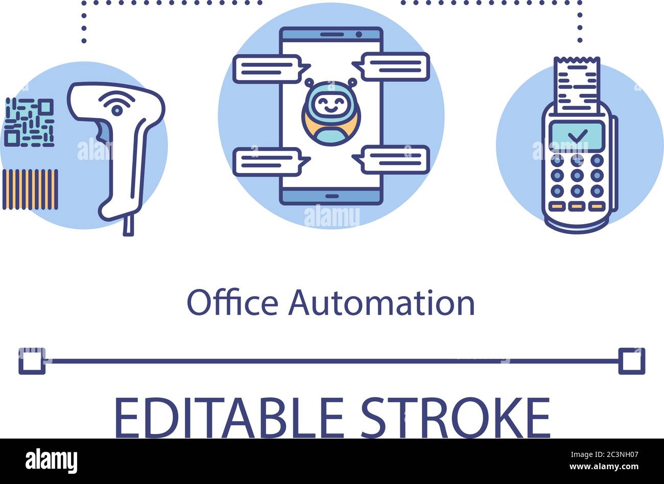 Office automation concept icon Stock Vector Image & Art - Alamy