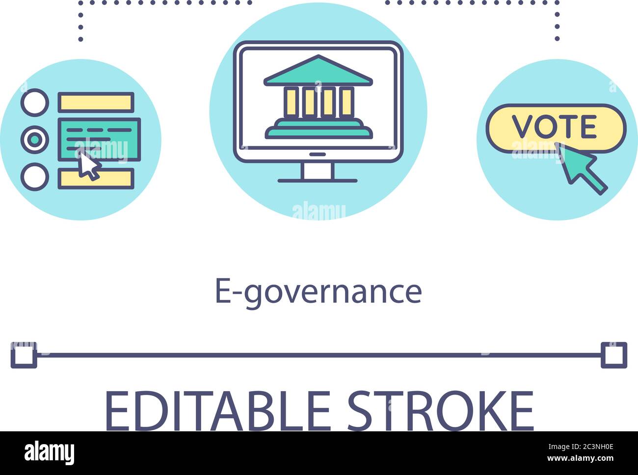 E governance concept icon Stock Vector Image & Art - Alamy