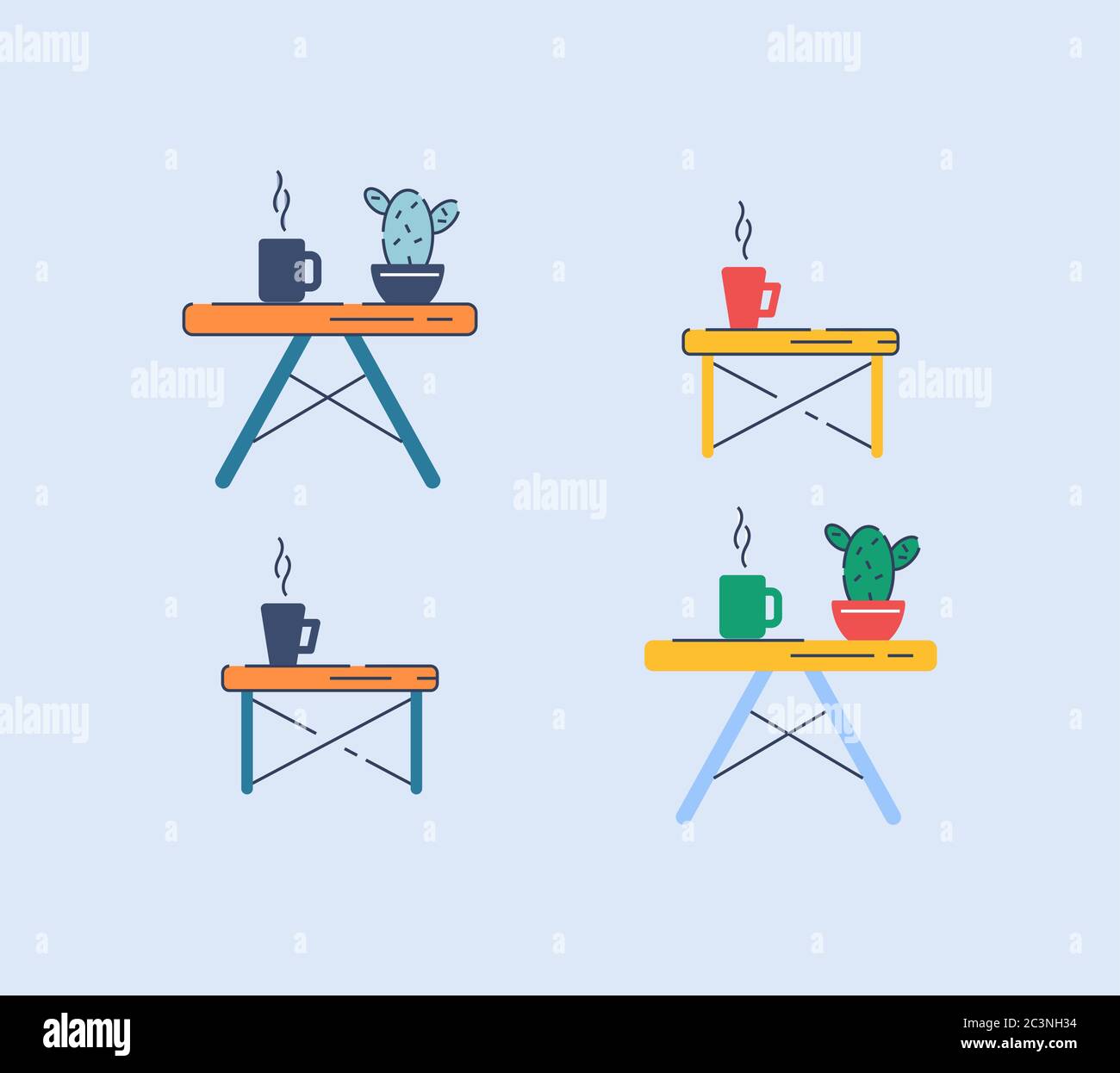 Small tea tables Stock Vector Images - Alamy