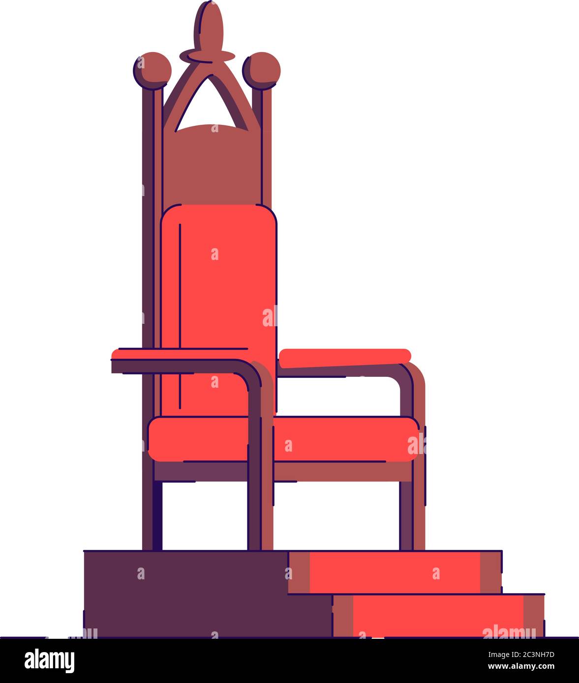 Medieval throneroom semi flat RGB color vector illustration Stock ...