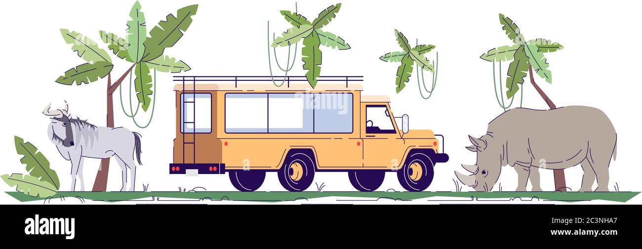 Africa safari guide Stock Vector Images - Alamy