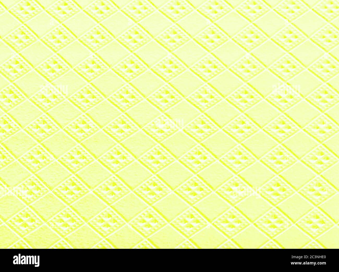 Illustration of a light yellow surface with small square patterns ...