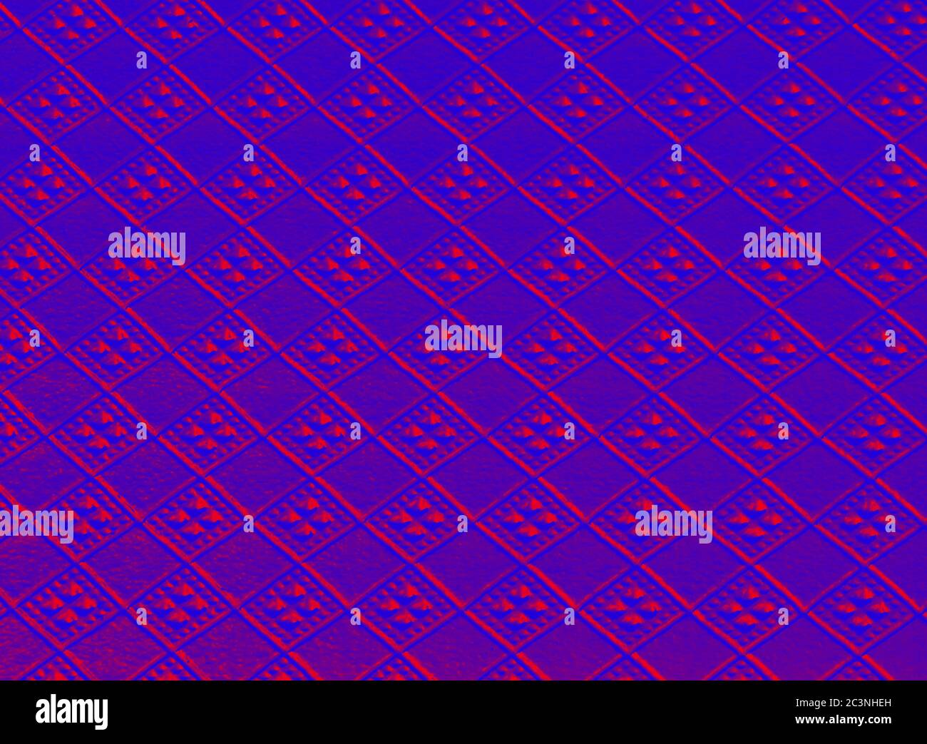Illustration of a purple and red surface with small square patterns ...
