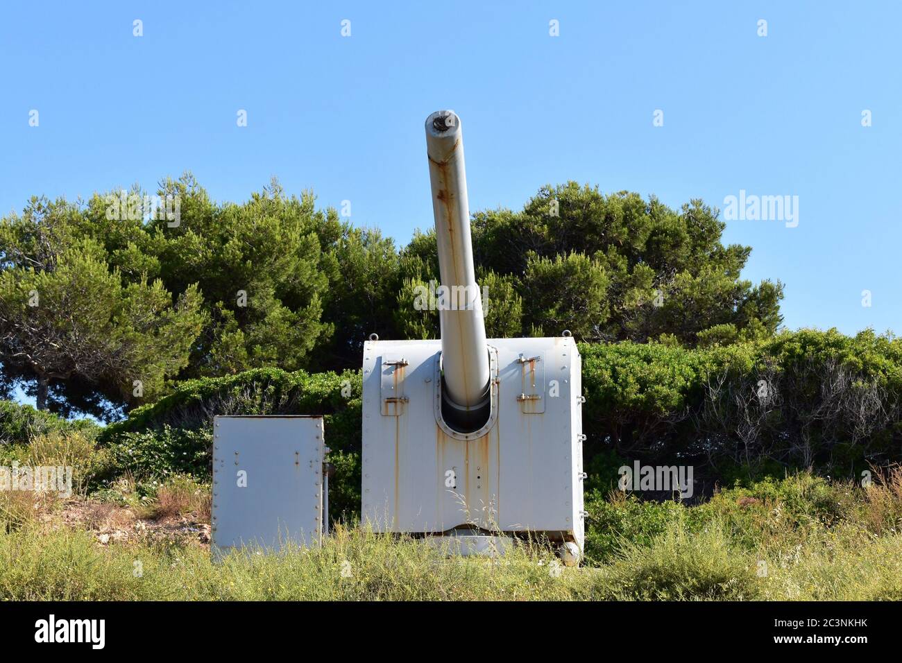 Vickers cannon model 1923 coast artillery Stock Photo - Alamy