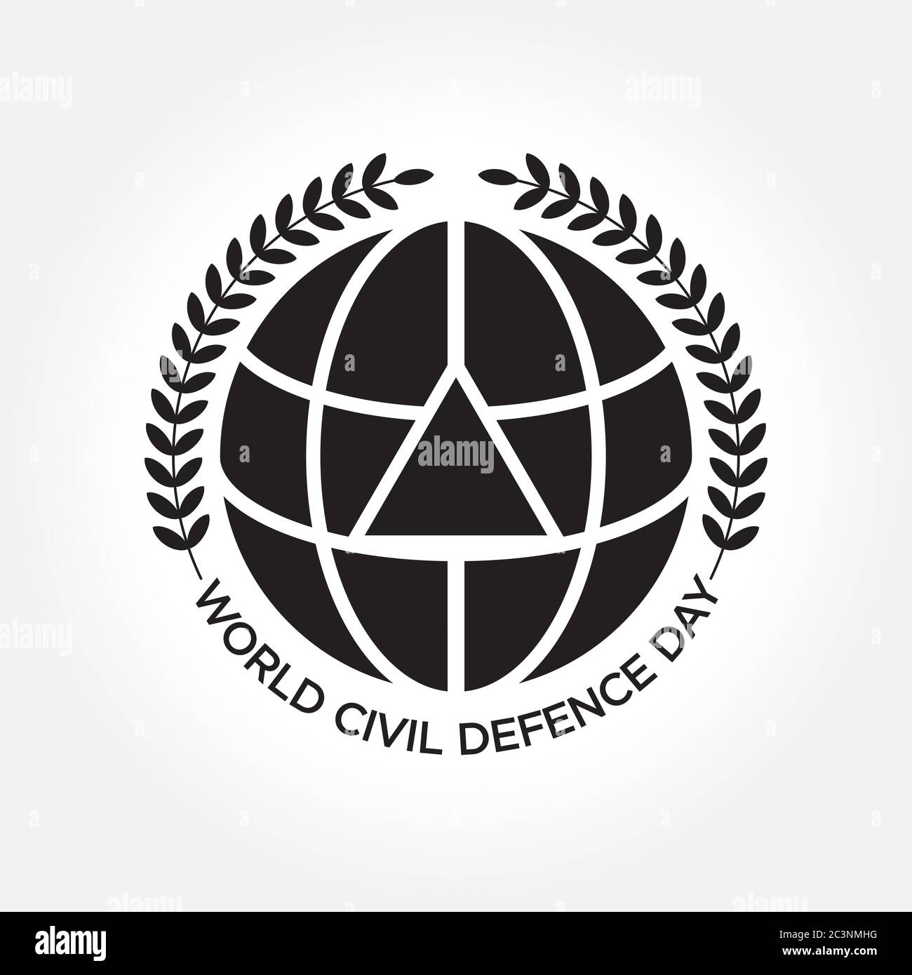 world civil defence day icon symbol design vector Stock Vector Image ...