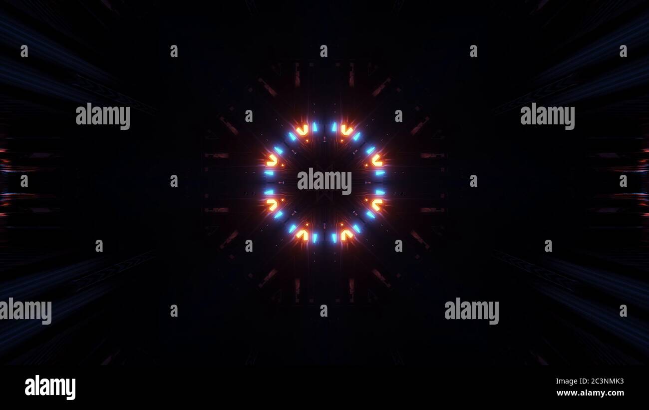 Graphic illustration of 3D rendered futuristic colorful patterns ...