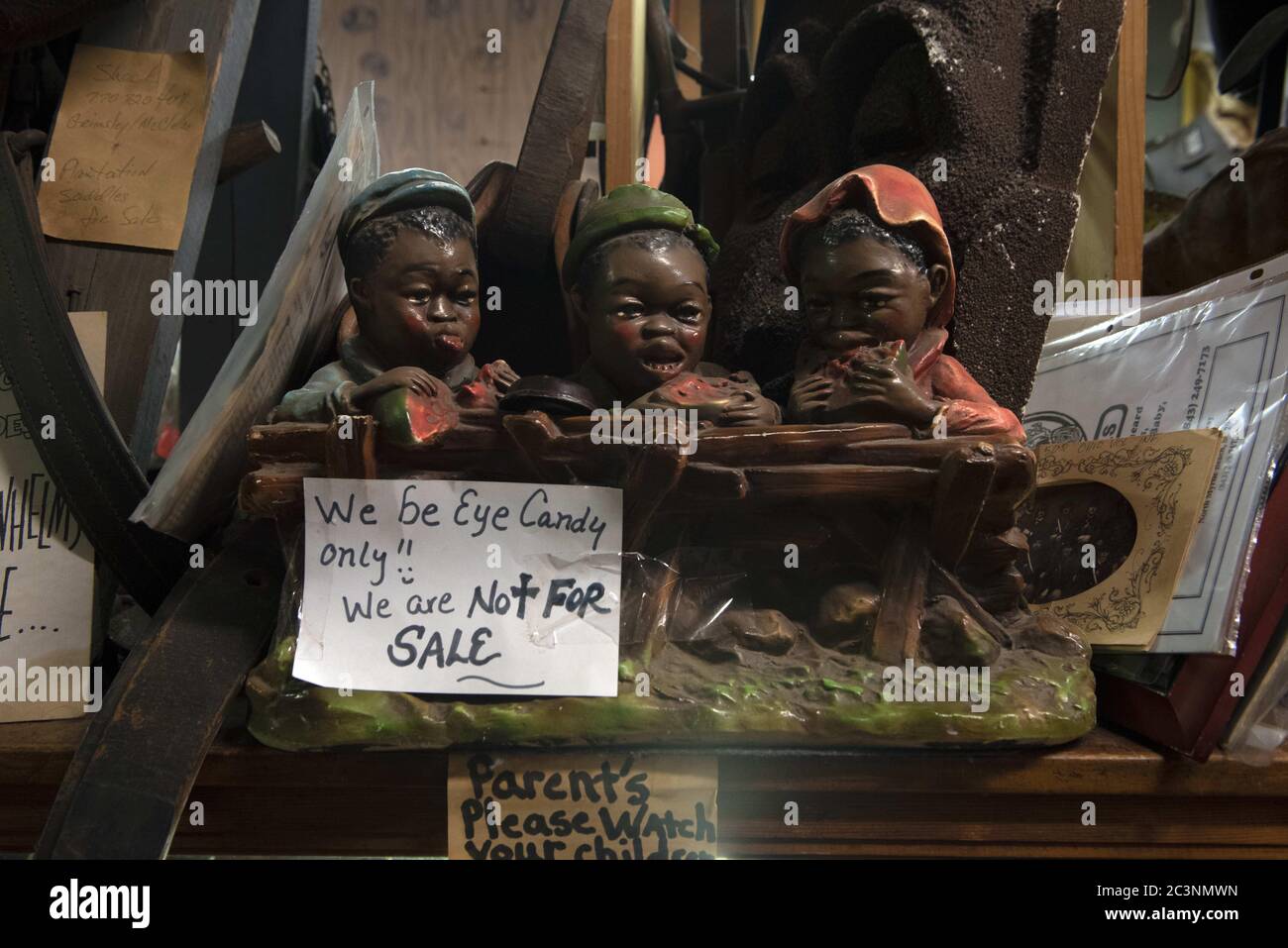 Kennesaw, GA, USA. 14th June, 2020. A sculpture of black children ...