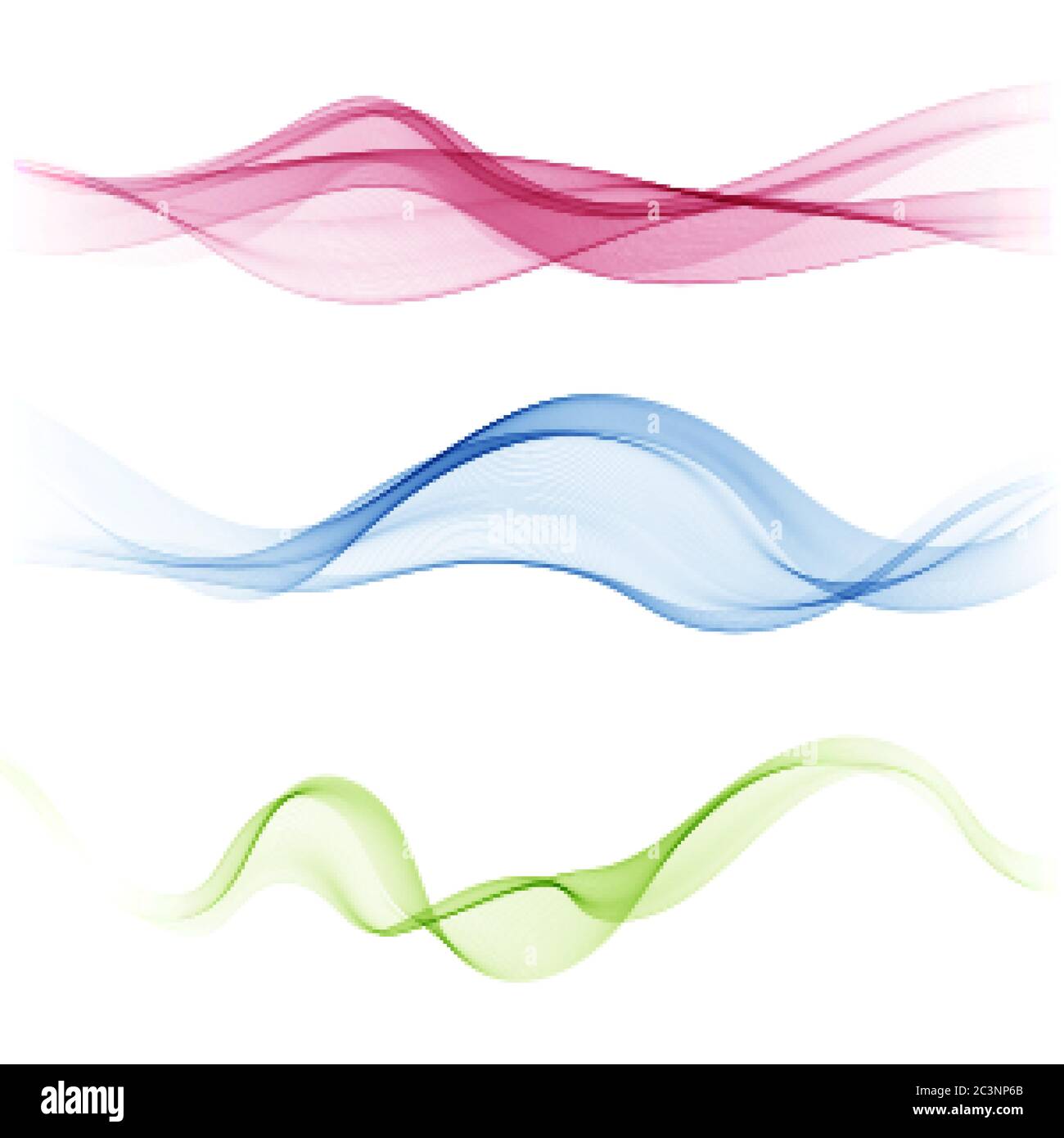 Set of blend abstract wave element Wave flow Vector Stock Vector Image ...