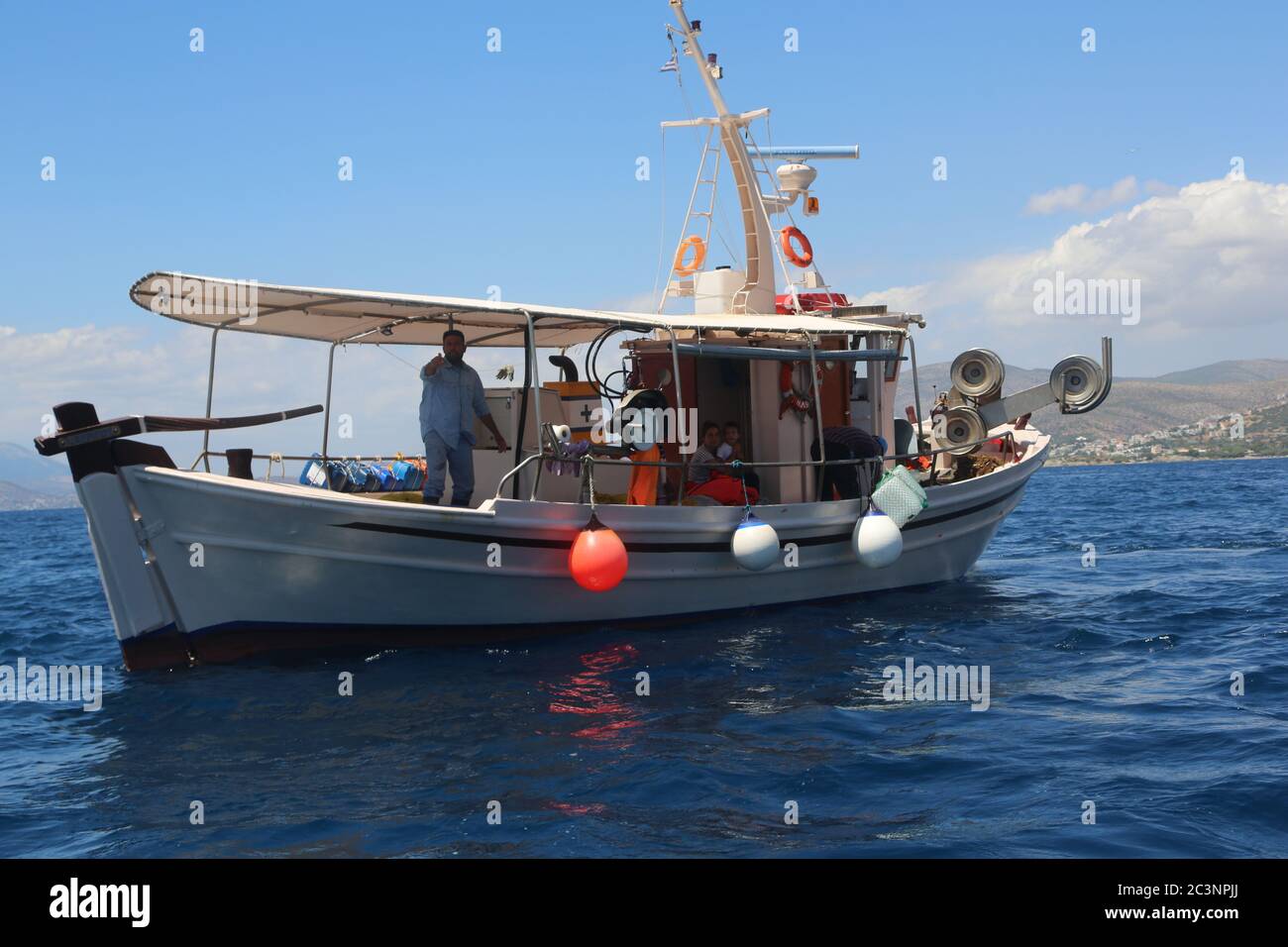 Greece, fishing boat Stock Photo - Alamy