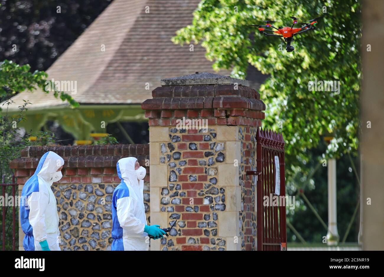 Drone crime scene hi-res stock photography and images - Alamy